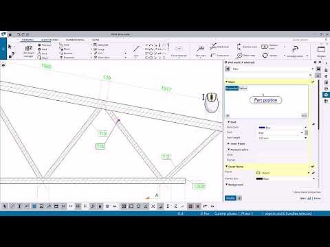 Modify part marks using visual editor in Tekla Structures