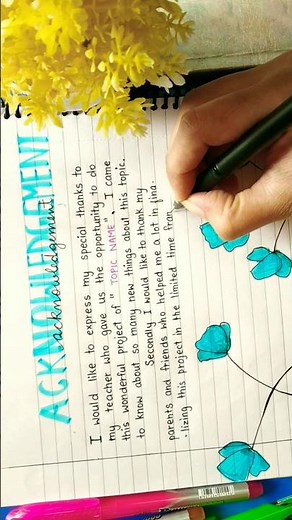 Acknowledgement for projects #project #acknowledgement