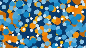 Animated background. Geometric figures in motion. Loop animation. That allows you to use it any time you need. Contrast colors.