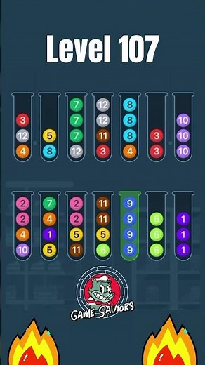 Beat Level 107 - Ball Sort Candy Sort Puzzle Game - Game Saviors