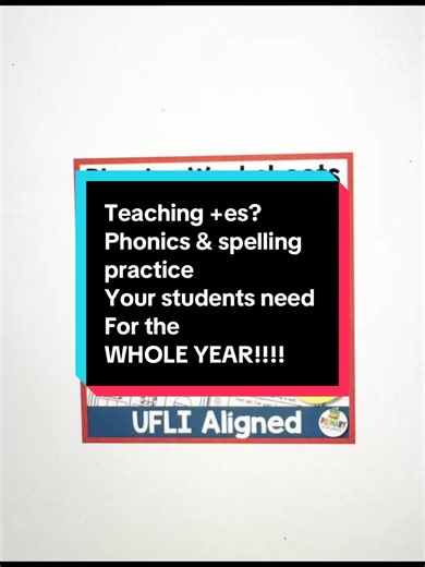 UFLI teachers, I see you!!! You just taught UFLI leSSON 63, es, and now your students need to practice, decoding and encoding to make the learning stick!!! I’ve got you covered! click the link in my bio to grab a full year of phonics, practice, worksheets, based on the science of reading, so they really work to cement learning, and provide your students to practice they need!!! Literacy activities for kids. Grade 1 teachers on TikTok. Teaching 1st graders. Phonics worksheets for kids. Plural nou