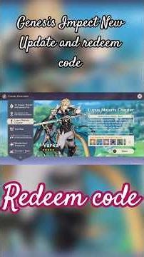 Genesis Impect New Update, Redeem Code 🤩 #genshinimpact #gaming