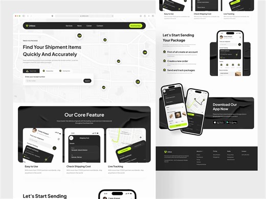 [Animation] unBox - Shipping Tracker Landing Page