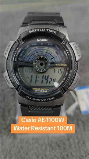 100% Original Casio AE-1100W 10 Bar water Resistant World Time | 0346-2738961#tiktok #trending #foryou #foryoupage #viral