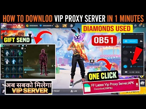 Free Fire Vip Proxy Server Download ( 100% Working )🥳💥Download Vip Proxy Server in 1 Minute FF Proxy