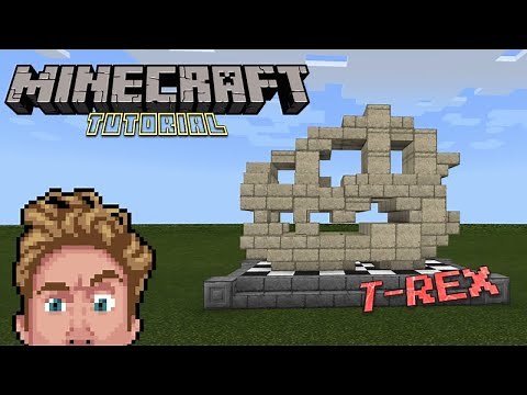 Minecraft Tutorial: How To Build A Realistic T-Rex Skull - Easy Build!