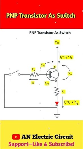 PNP Transistor As Switch | #shortsfeed #electricalcircuit #electronic