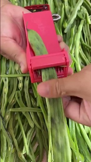 Beans Cutting Using Simple kitchen Tool Process