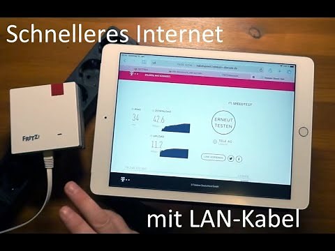 Connect the AVM FRITZ! Repeater 1200 via LAN cable - WLAN hotspot for better range