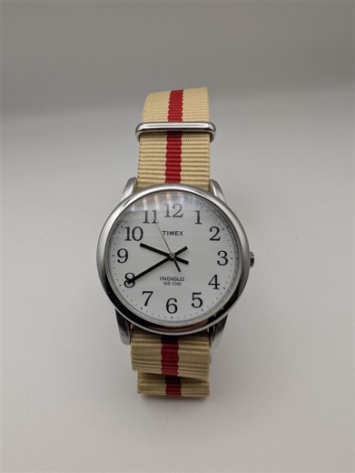 Timex Weekender Watch | Indiglo Night Light, Tan/red NATO Strap - Etsy Canada
