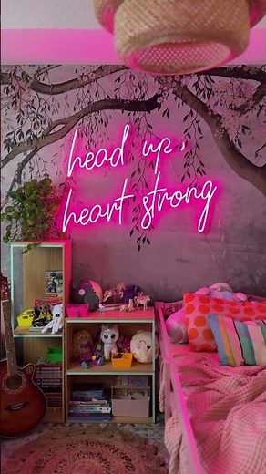 Check Out This Stunning Pink LED Neon Sign Lighting up This Aesthetic Room! #neonsign #pinkaesthetic
