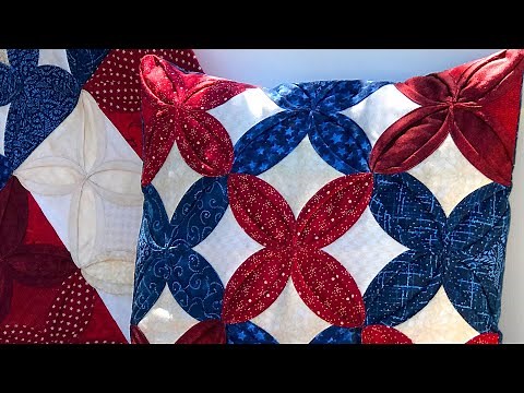 How to Make a Cathedral Window Patriotic Pillow | a Shabby Fabrics Sewing Tutorial