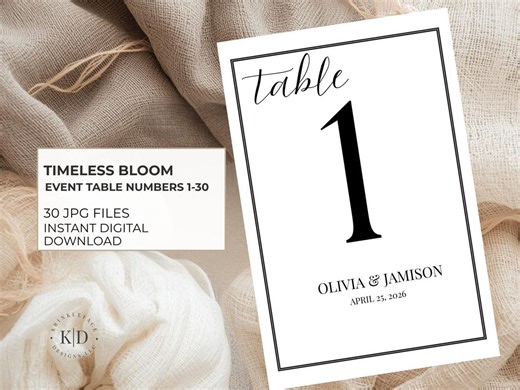 Editable Table Numbers Template 1–30 | Modern Minimal Display Signs | Wedding, Event & Business Use - Etsy Australia