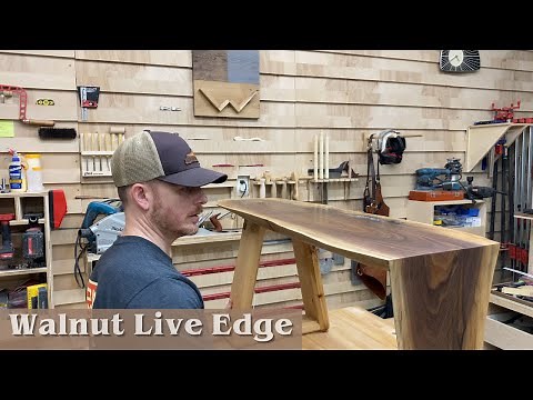 Live Edge Waterfall Bench // How To - Woodworking