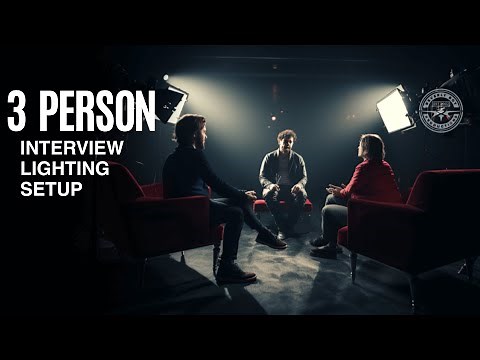 3 PERSON INTERVIEW LIGHTING SETUP