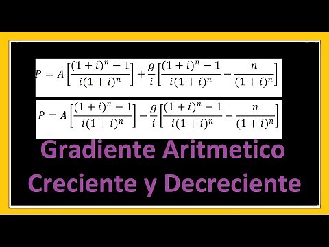💱Gradiente Aritmético: Creciente y Decreciente / Valor Presente