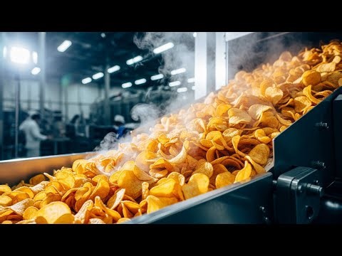 Inside a Modern Potato Chip Factory: (Full Process) From Whole Potatoes to Perfectly Crispy Snacks