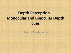 Depth Perception – Monocular and Binocular Depth cues - SlideServe