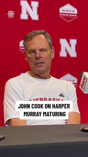John Cook shares how Harper Murray has grown in maturity. #fyp #huskers #gbr #nebraska #ncaavolleyball #huskernation #huskervolleyball