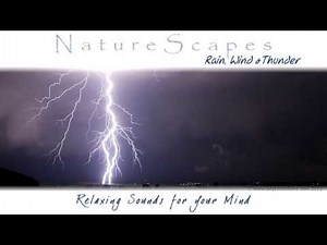 🎧 RAIN WITH THUNDER - Relaxing Sounds of Rainstorm with Wind & Loud Thunder