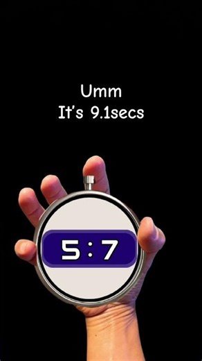It’s 9.1secs
