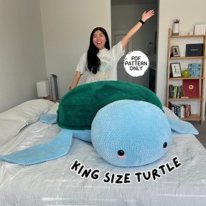 Crochet King Size Turtle Pattern PDF Download Extra Large Jumbo King Size Bed Beginner Friendly Amigurumi - Etsy