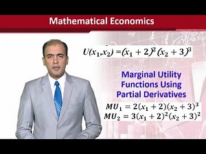Marginal Utility Functions using Partial Derivatives