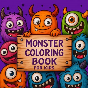Monster Coloring Book for Kids – 53 Printable Pages