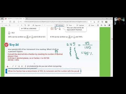 EnVision Math 6 Lesson 6-2: Relate Fractions, Decimals, and Percents