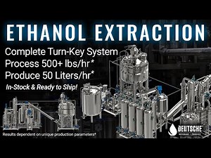 Ethanol Extraction System - Large Scale Turn-Key System to Process 500+ lbs of Plant Material/hr!