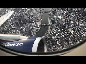 JetBlue A320 takeoff from LGA beautiful view of NYC