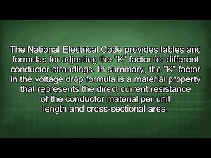 Understanding the K Factor in Voltage Drop Calculations