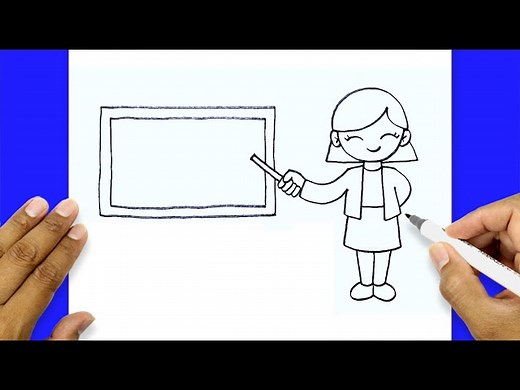 How To Draw A Teacher Simple | How To Draw Teacher Easy - Videos For Kids