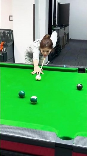 Billiards with beautiful girls playing billiards#billiards