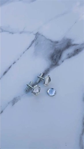 Cufflink Base for Swarovski & Gemstones – Argentum925 #Argentum925