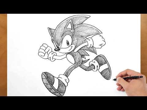 How to Draw Sonic the Hedgehog (Full Body) | Step by Step