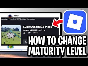How To Change Maturity Level On Your Roblox Experience On PC - Full Guide