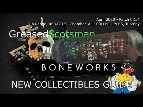 Boneworks - ALL APRIL COLLECTIBLE UNLOCKS! Gun Range, Tuscany, REDACTED, All Weapons & Misc Items