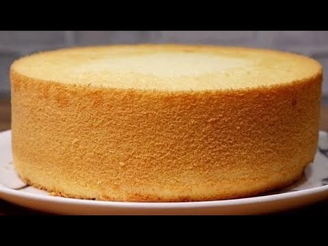 Oil free Sponge cake recipe (3 Ingredients) - how to make sponge cake - Easy & Fluffy Tea time Cake