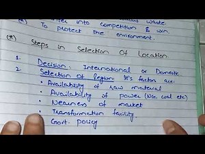 Facility location planning. Plant Location. Introduction and methods of planning. Education Station