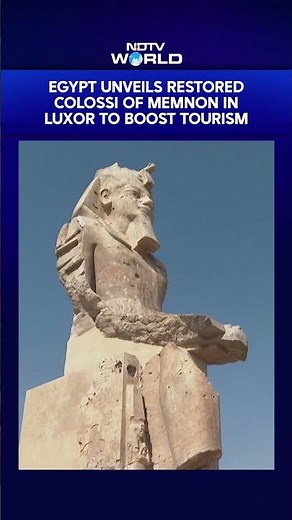 Egypt Unveils Revamp Of Two Colossal Statues Of Prominent Pharaoh In Luxor