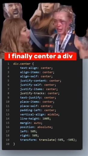 App Development Agency | Programming | Coding | Developer | Ui 🦋 on Instagram: "I finally centered a div 😂🔥 Share your thoughts in the comments. 🙌🏼 #ios #android #flutter #flutterui"