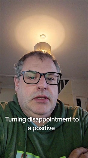 Turning a disappointment into a positive. #moms #dada #dads #mentalhealth #mind