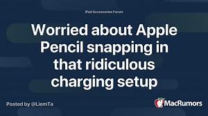 Worried about Apple Pencil snapping in that ridiculous charging setup hanging off the iPad? Don't.
