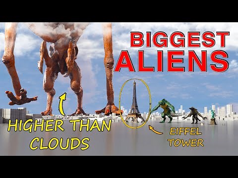 What is the BIGGEST ALIEN on Earth | Aliens in Movies Size Comparison 3D