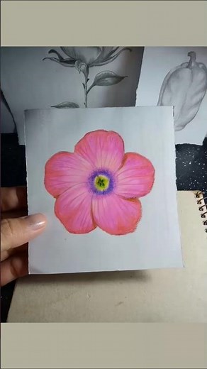 tutorial menggambar bunga dengan pensil warna #drawingtutorial #flowers #drawing