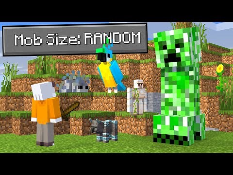 Minecraft But Every Mob Is A Random Size