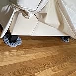 New Upgrade Furniture Movers Sliders, 4+4 Pack 4.3" Multi-Surface Furniture Sliders with Groove Design, Round 4PCS Moving Pads and 4 Hardwood Socks, Protect Floor and Easily Move Furniture