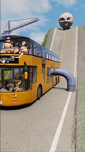 Long Capsule Buses vs Low Pipes – BeamNG.drive #shorts #beamngdrive #bus