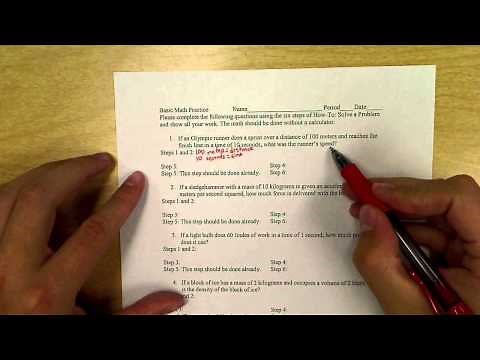 Basic Math Practice with Physics Word Problems